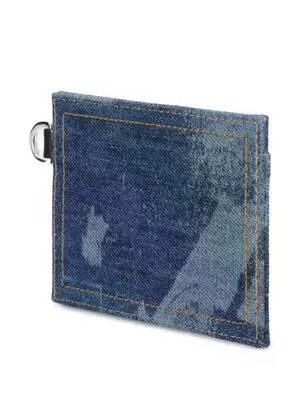 Karl Lagerfeld Logo-print Denim Card Holder