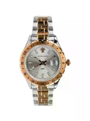 Versace Gmt Greca 42mm Watch - Silver