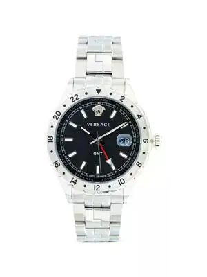 Versace Greca Gmt 42mm Watch - Black