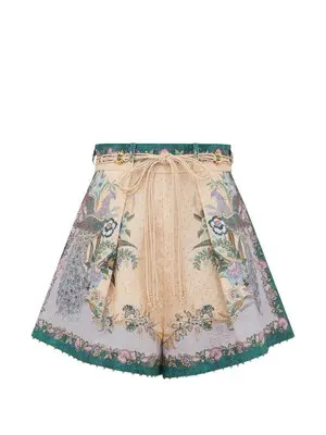Zimmermann Indra Linen Shorts - White