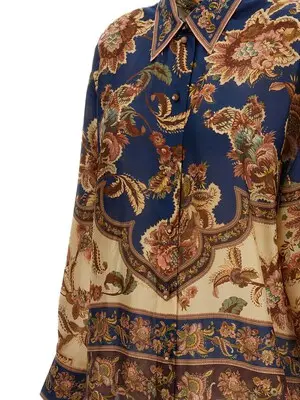 Zimmermann Aster Printed Silk Shirt - Blue