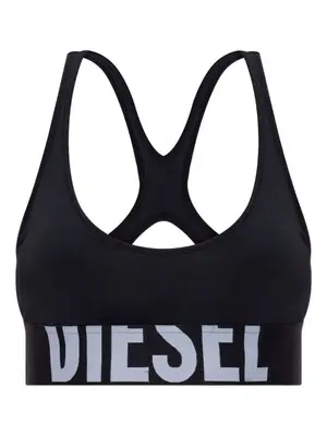DIESEL® Logo Bralette Bra - Black