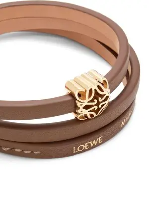 Loewe Anagram Bombe Leather Bracelet