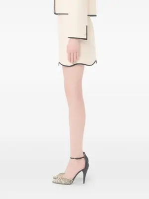 Valentino Garavani Wool And Silk Blend Skirt With Scalloped Hem
