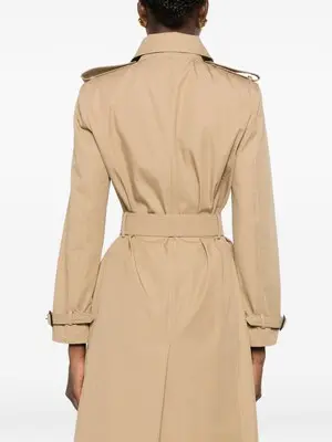 Gucci Cotton Long Trench Coat - Beige