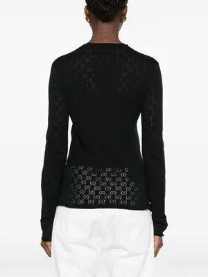 Gucci Gg Monogram Fine Knit Sweater