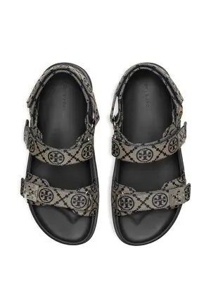 Tory Burch T Monogram Jacquard Sport Sandals - Blue
