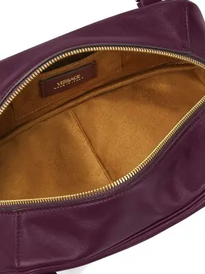 Versace Leather Bowling Bag With Medusa Charm
