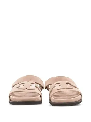 Tory Burch Ines Suede Sandals - Beige
