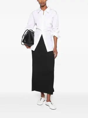 THE ROW Oboe Textured Silk Skirt