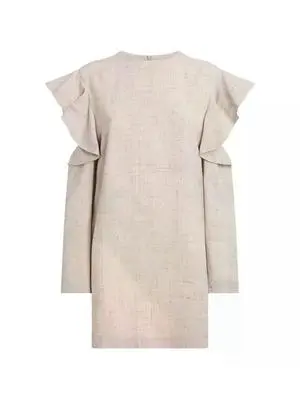 Moschino Ruffled Cold-shoulder Mini Dress