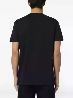 Philipp Plein Round-neck Skull-embroidery T-shirt