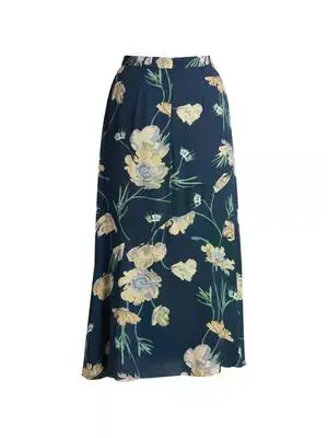 Erdem Floral Print A-line Midi Skirt