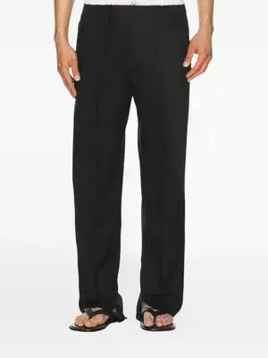 SPENCER BADU Panelled Trousers With Frayed Edges - Black