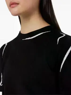 Moschino Scribble-print Short-sleeve Sweater
