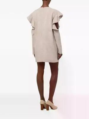 Moschino Cold-shoulder Ruffle Mini Dress
