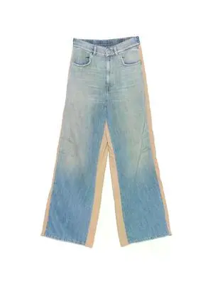 CIRCUS HOTEL Panelled Wide-leg Jeans - Neutrals