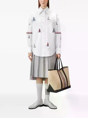 Thom Browne Sailboat Embroidery Shirt - White