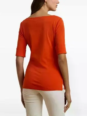 Ralph Lauren Boat-neck Jersey T-shirt - Orange