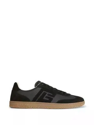 Balmain Swan Suede And Smooth Leather Trainers - Black