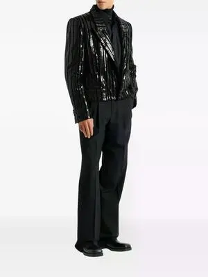 Balmain Cropped Sequin Velvet Jacket