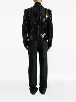 Balmain Cropped Sequin Velvet Jacket