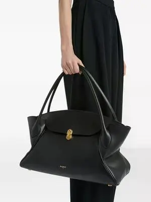 Balmain Smooth Leather Pulse Day Bag - Black