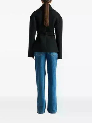 Balmain Belted Wool Pea Coat