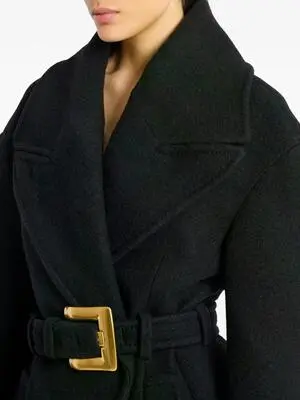 Balmain Belted Wool Pea Coat