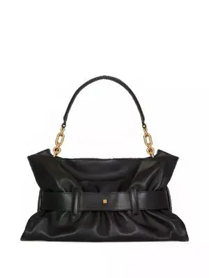 Balmain Medium Anthem Bag In Smooth Leather - Black