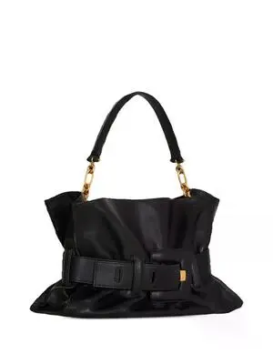 Balmain Medium Anthem Bag In Smooth Leather - Black