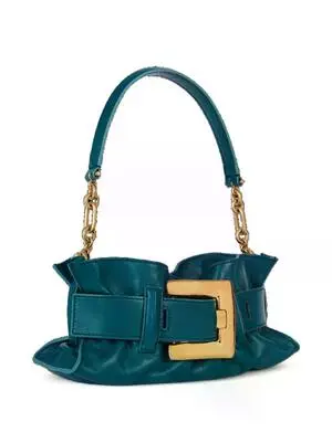 Balmain Mini Anthem Bag In Smooth Leather - Blue