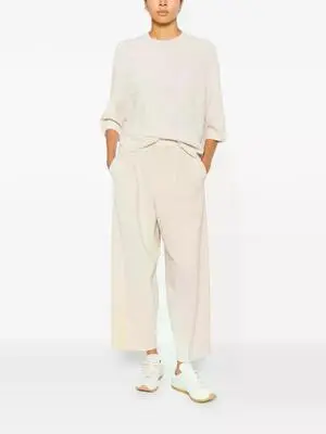 ROSSI Cropped Pleated Trousers