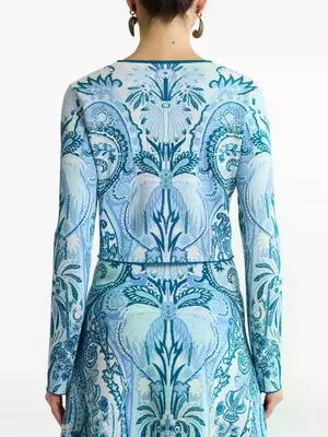 Etro Jacquard Cropped Cardigan