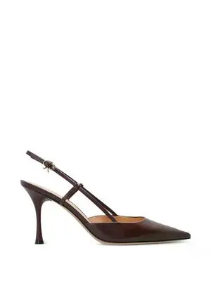 GIANVITO ROSSI Ascent Pointed-toe Slingback Pumps - Red