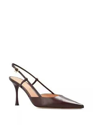 GIANVITO ROSSI Ascent Pointed-toe Slingback Pumps - Red