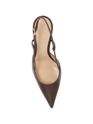GIANVITO ROSSI Ascent Pointed-toe Slingback Pumps - Red