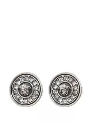 Versace Medusa Crystal-embellished Earrings - Silver