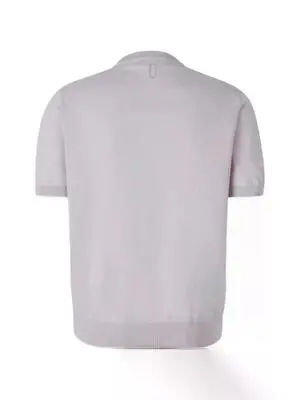 Canali Ribbed Knit Short-sleeve T-shirt