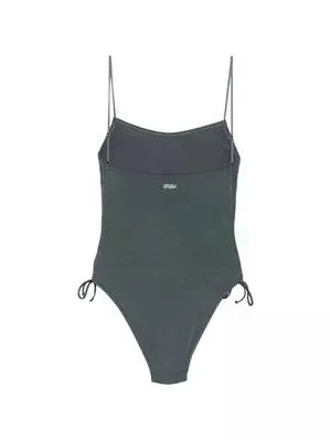 MC2 SAINT BARTH Eliya Ruched Swimsuit With Strass Embellishment - Grey