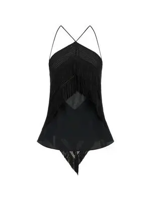 Andamane The Attico Reina Fringe Halterneck Top