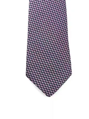 Canali Geometric Pattern Jacquard Tie