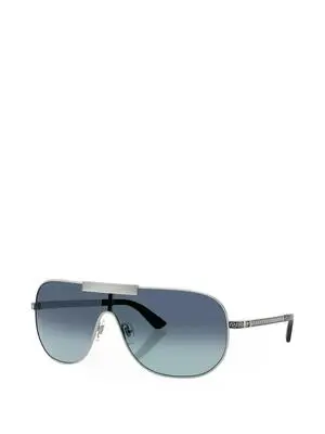 Versace Greca-detail Pilot-frame Sunglasses