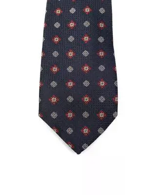 Canali Geometric Pattern Silk Tie