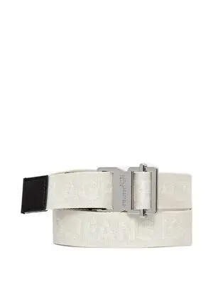 Karl Lagerfeld Logo-jacquard Webbed Belt - Neutrals