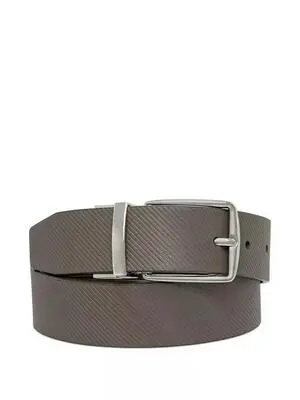 Marc O'polo Reversible Textured-leather Belt - Grey