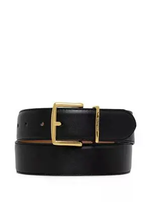Marc O'polo Logo-engraved Leather Belt - Black