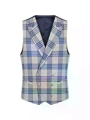 ETIEM TEXTIL S.L. Check-pattern Double-breasted Waistcoat