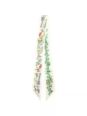 FERRAGAMO Eden Shoes Print Silk Scarf - Neutrals