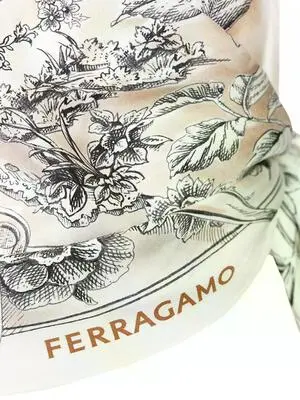 FERRAGAMO Silk Halterneck Blouse - Neutrals